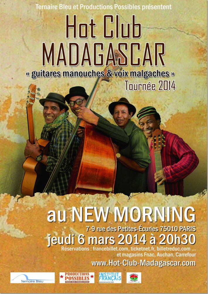 Le HOT CLUB MADAGASCAR en concert au NEW MORNING à PARIS annonce soirée ...